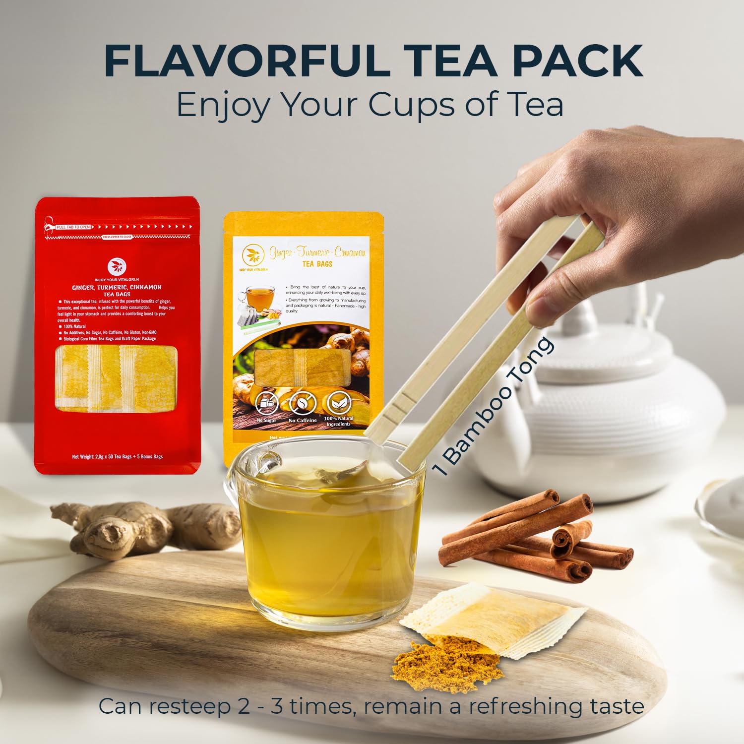 Organic ginger turmeric infusion