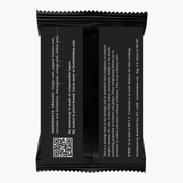 organic ginger turmeric tea sachets