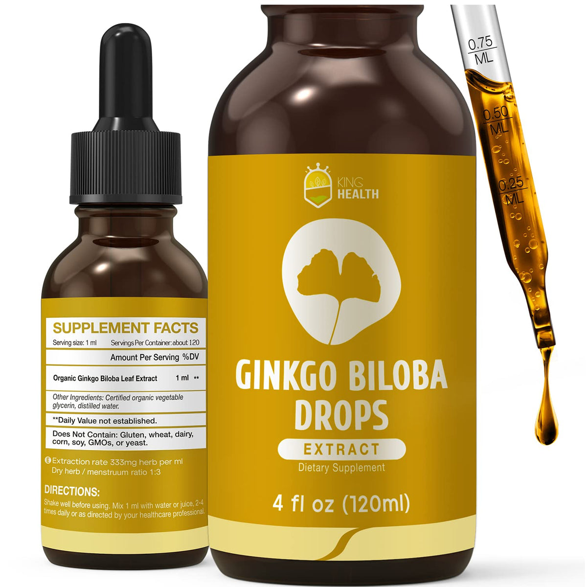 organic ginkgo biloba drops for wellness