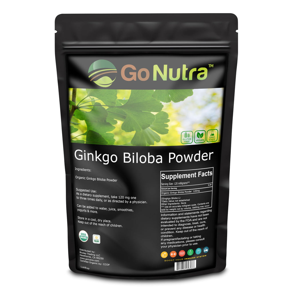organic ginkgo biloba leaf powder
