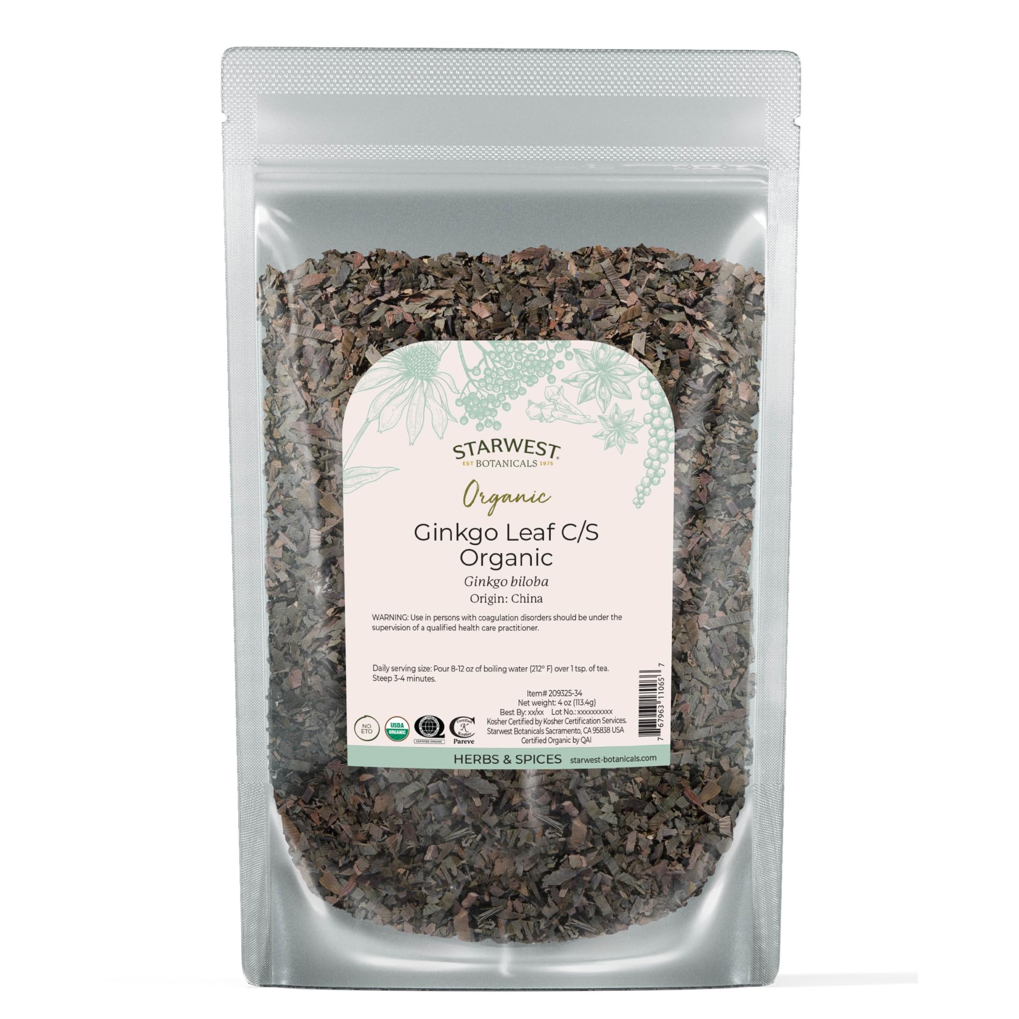 organic ginkgo biloba loose leaf