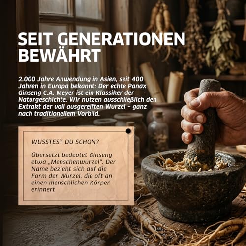 Organic ginseng for overall wellness