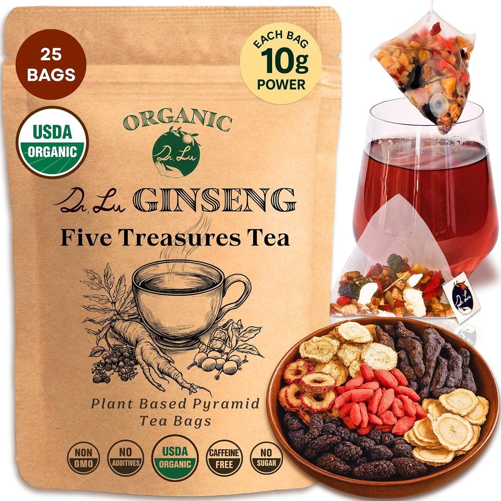 organic ginseng herbal tea bags