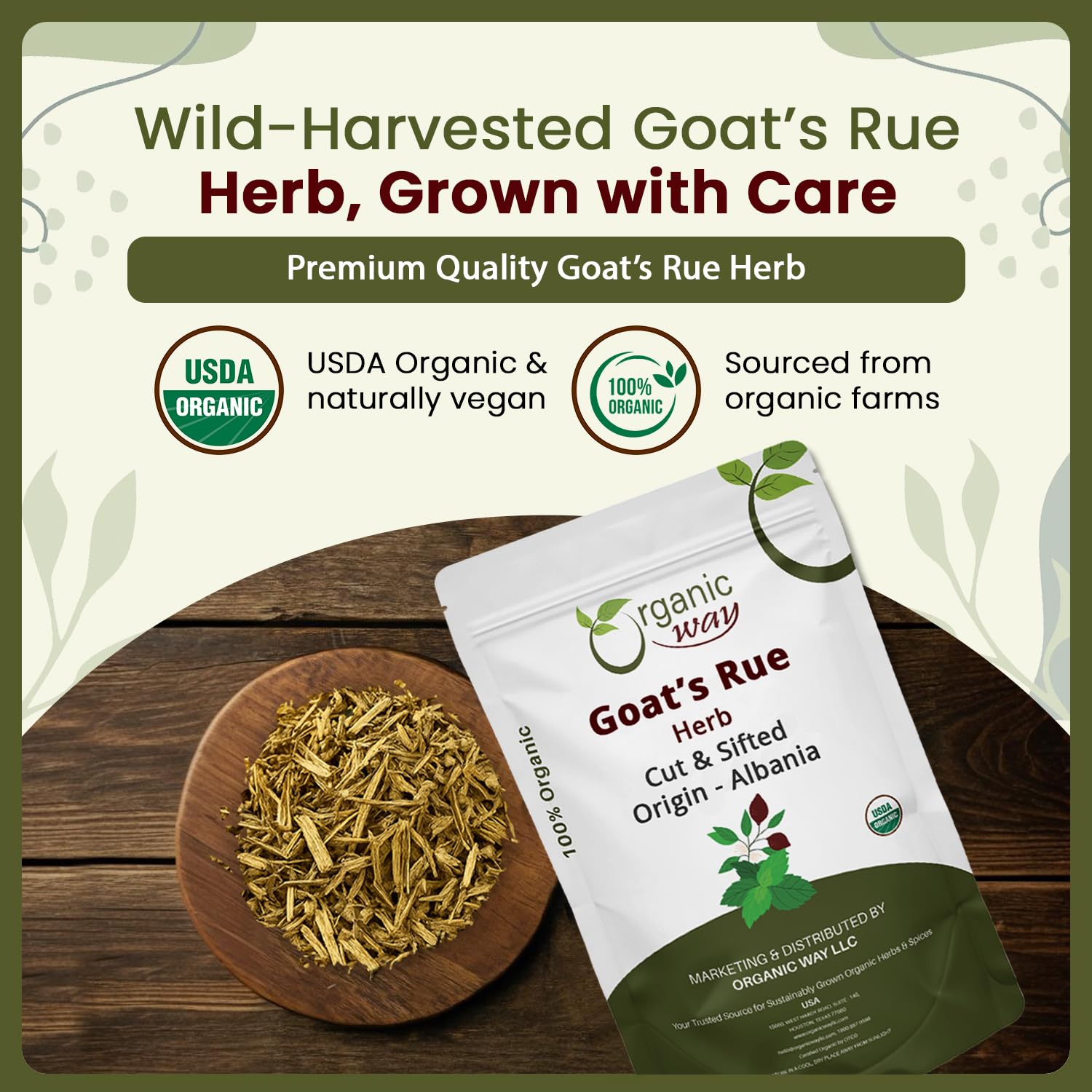 Organic goat's rue for herbal infusions
