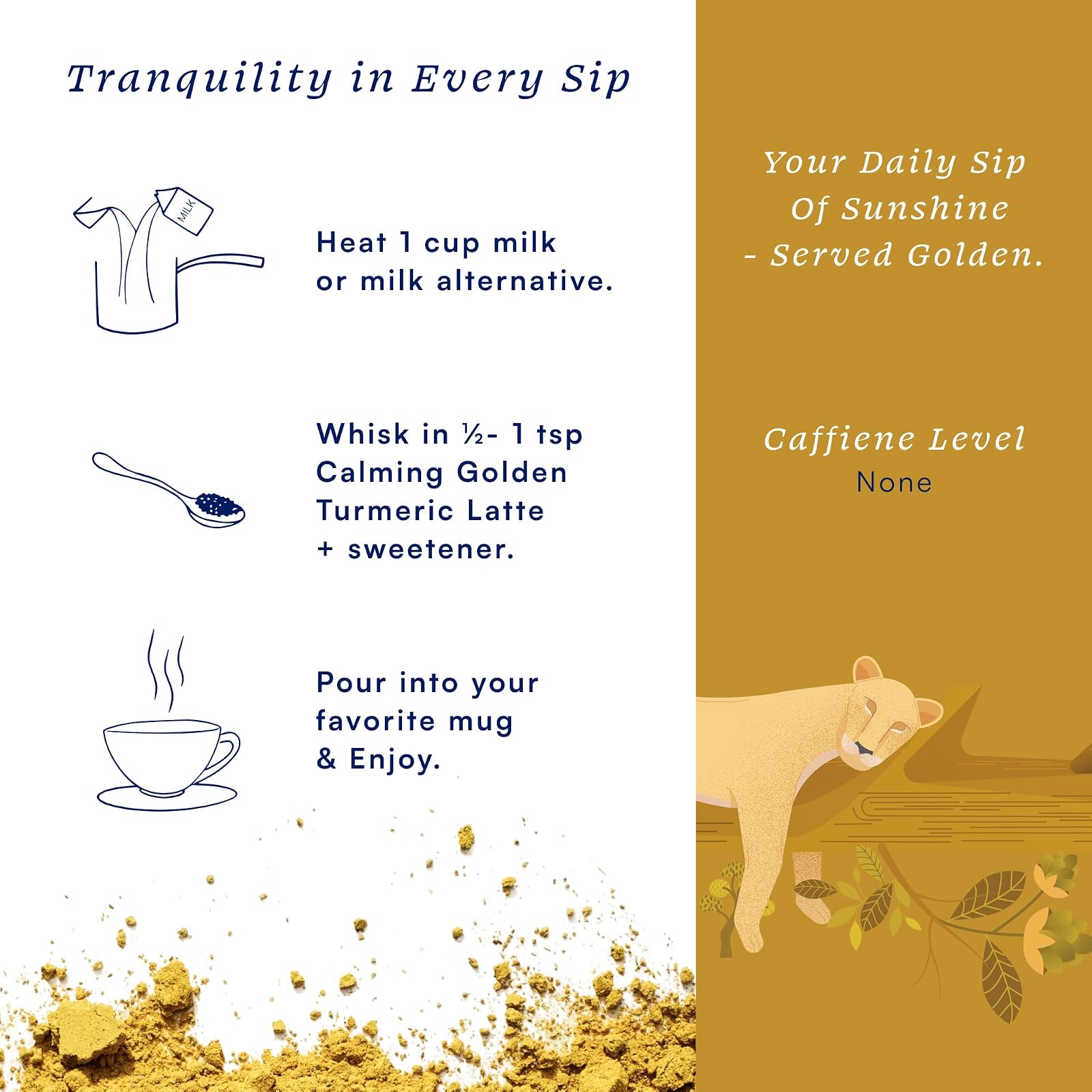 Organic golden turmeric latte blend