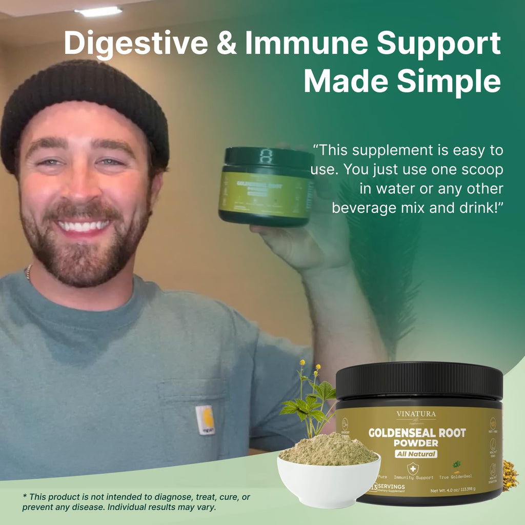 Organic goldenseal powder for wellness