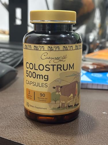 Organic grass-fed colostrum supplement capsules
