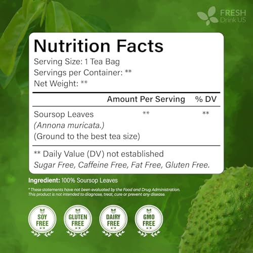 Organic Graviola leaf tea bags