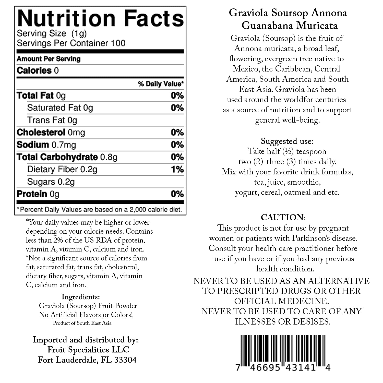 organic graviola powder for nutrition