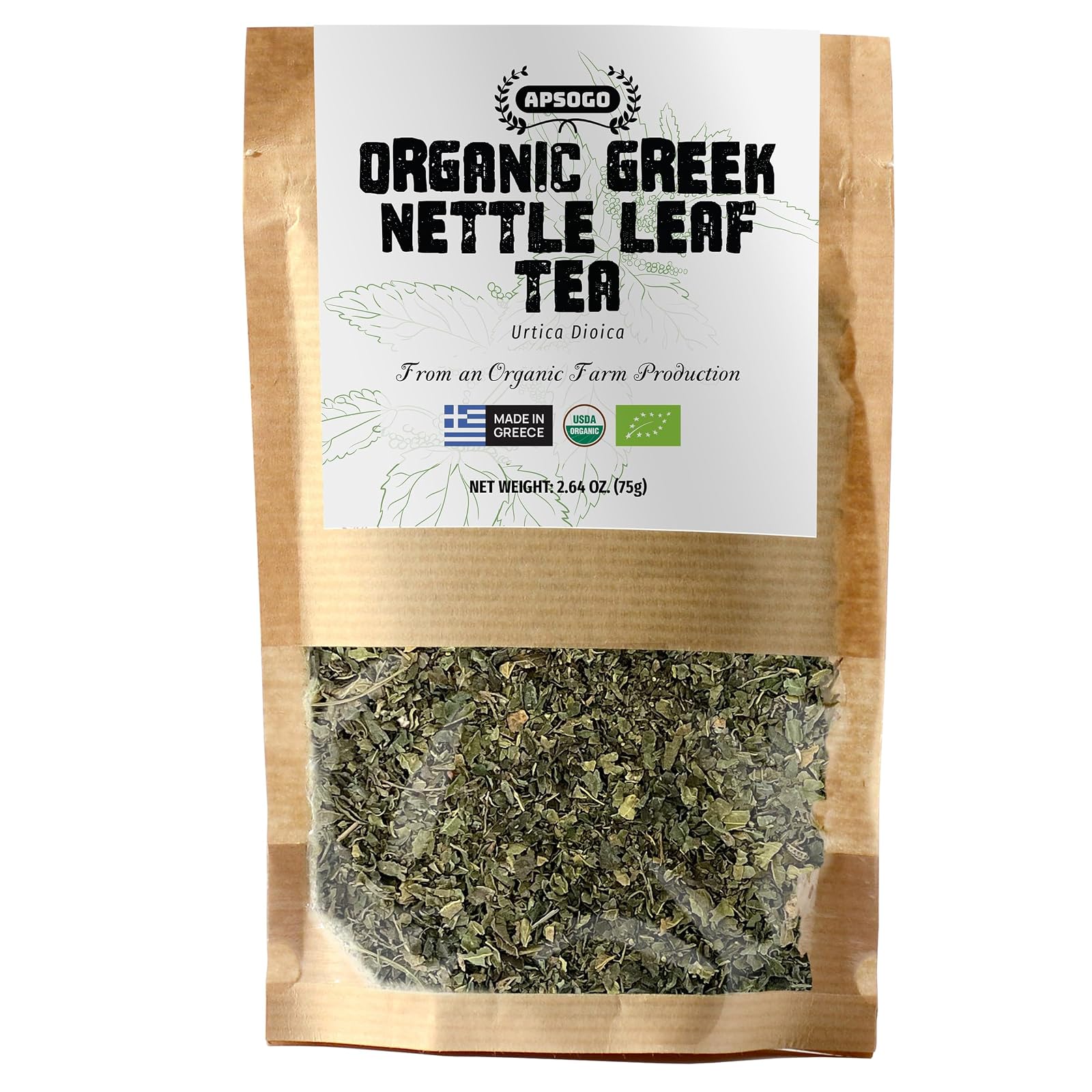organic Greek nettle leaf tea