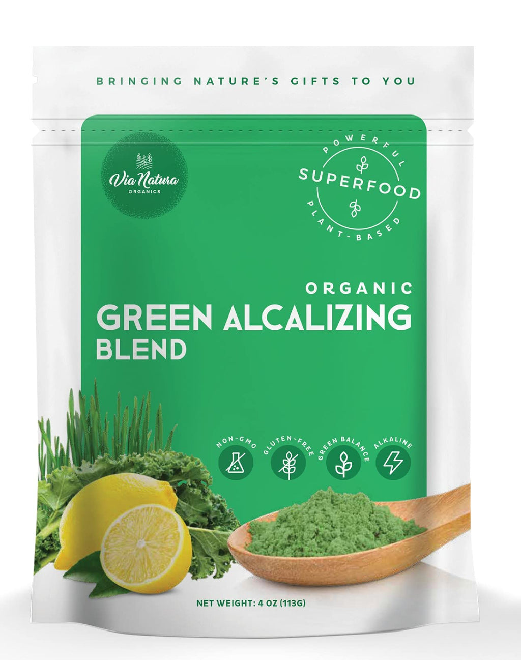 organic green alkalizing blend powder