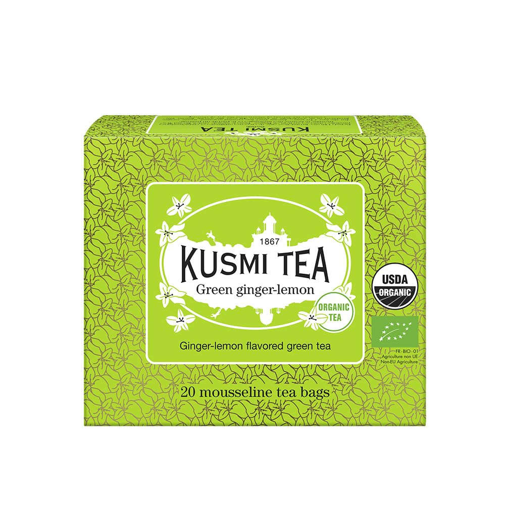 organic green ginger lemon tea bags