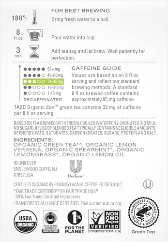 organic green tea bags for wellness