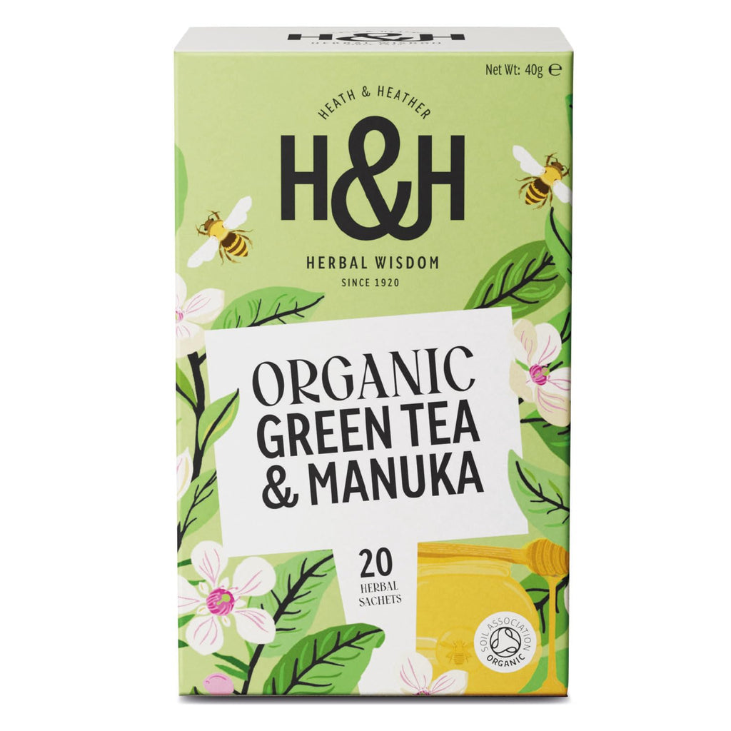 organic green tea bags with honey