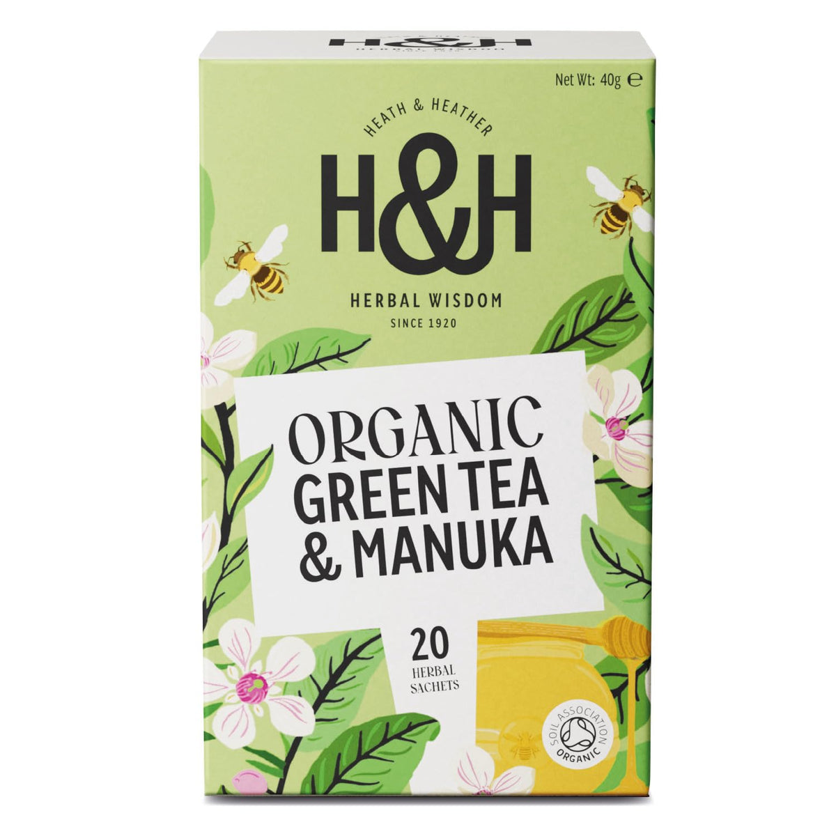 organic green tea bags with honey