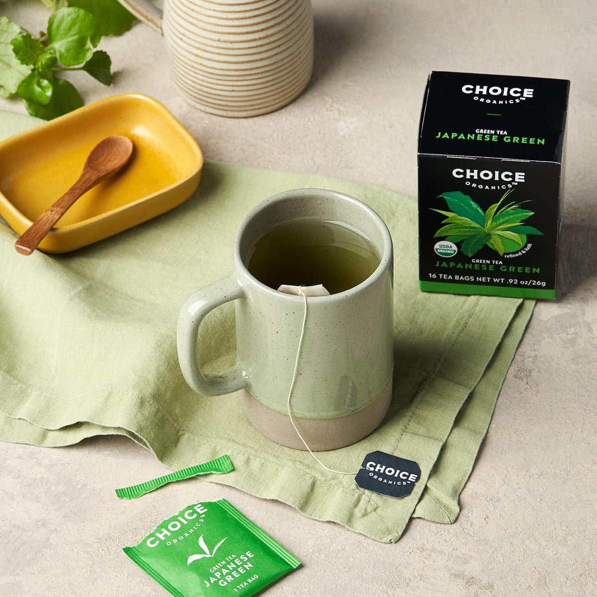 Organic green tea for wellness