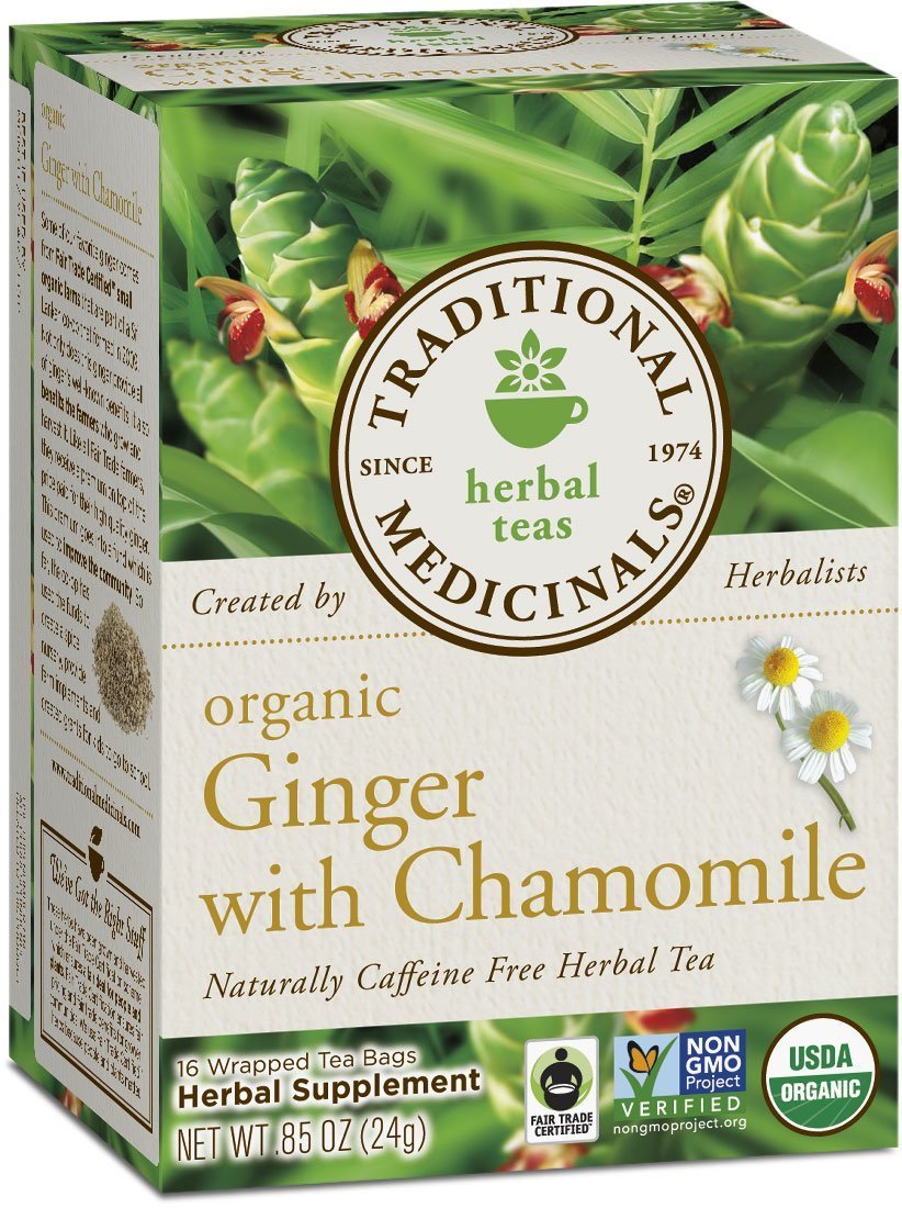 Organic green tea ginger bags for wellness