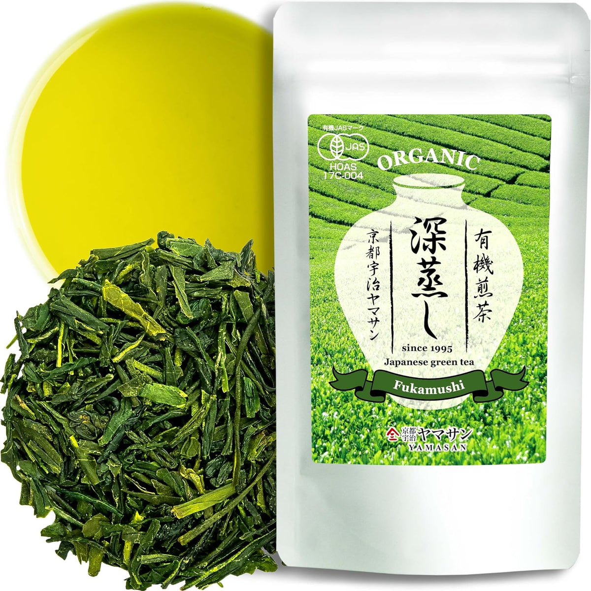 organic green tea leaves