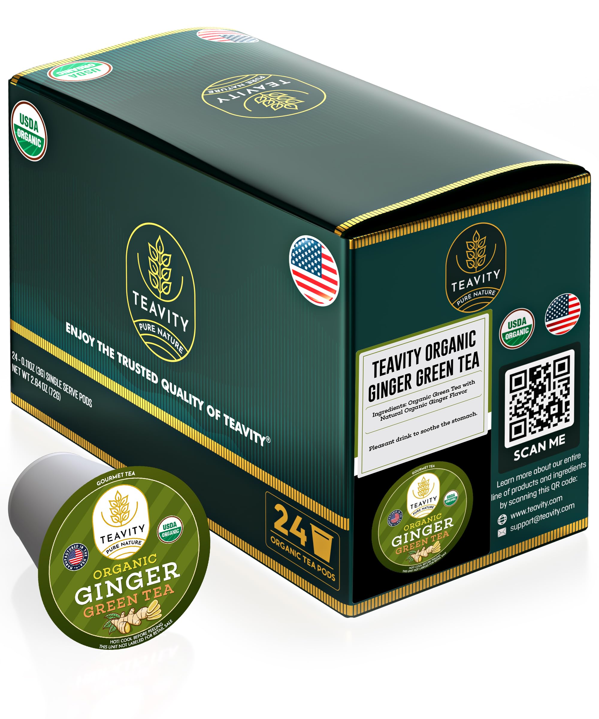 organic green tea samplers
