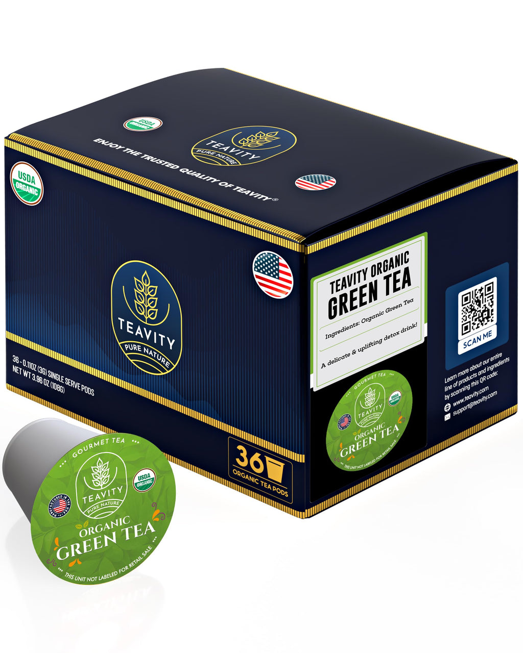 organic green tea samplers