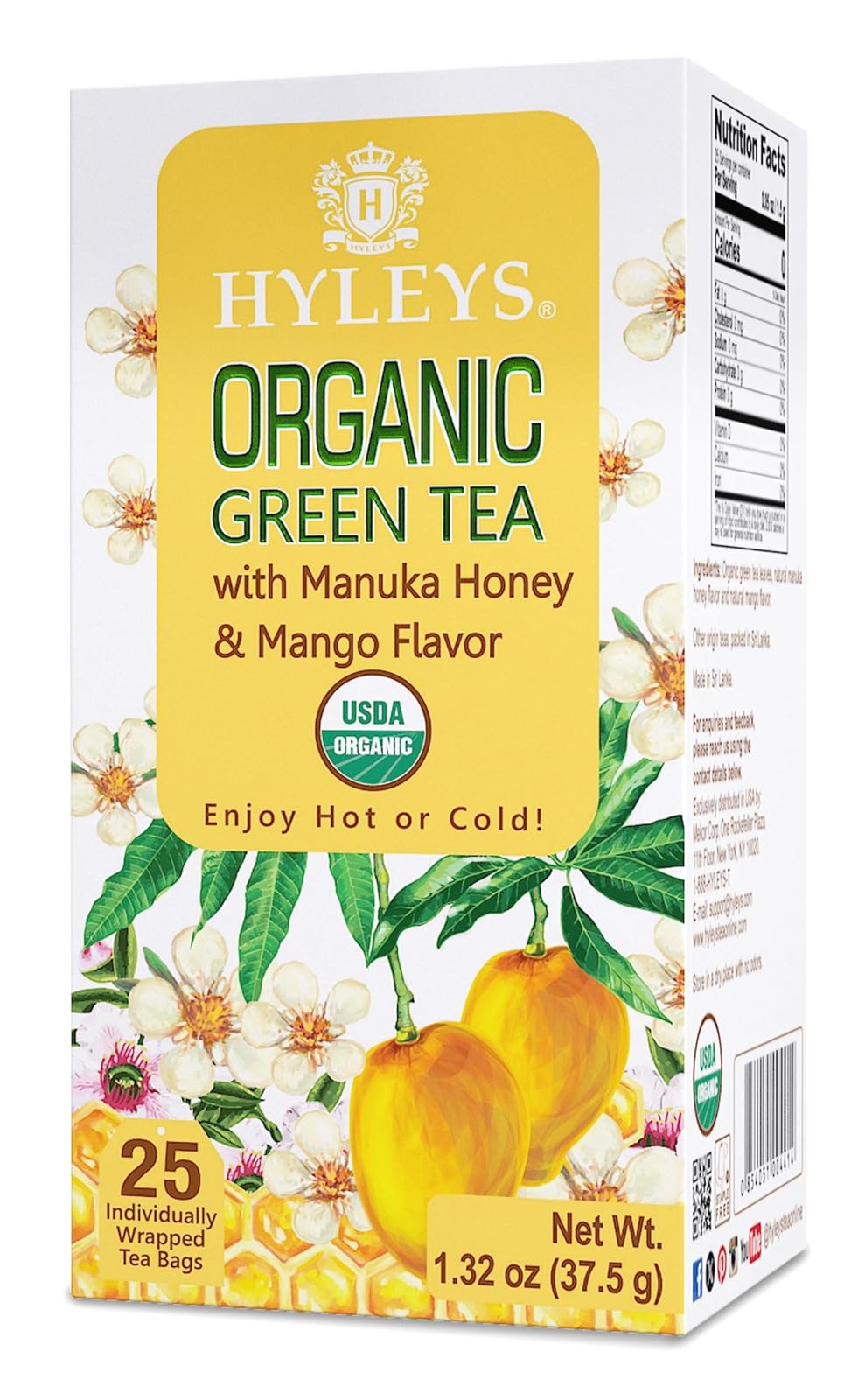 organic green tea with mango