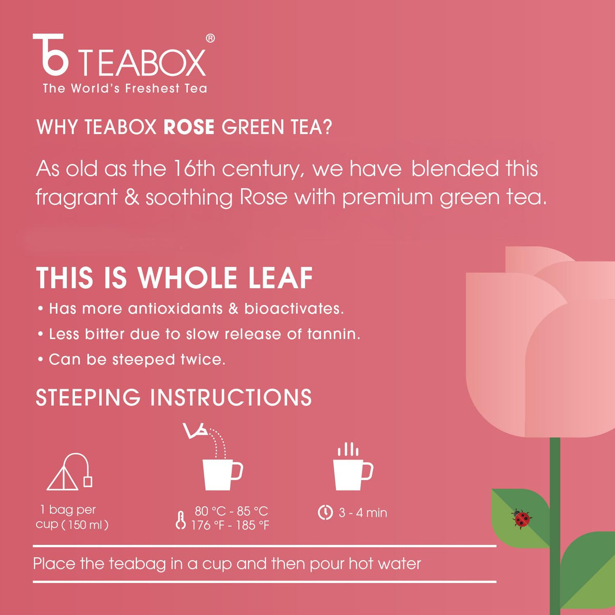 organic green tea with roses