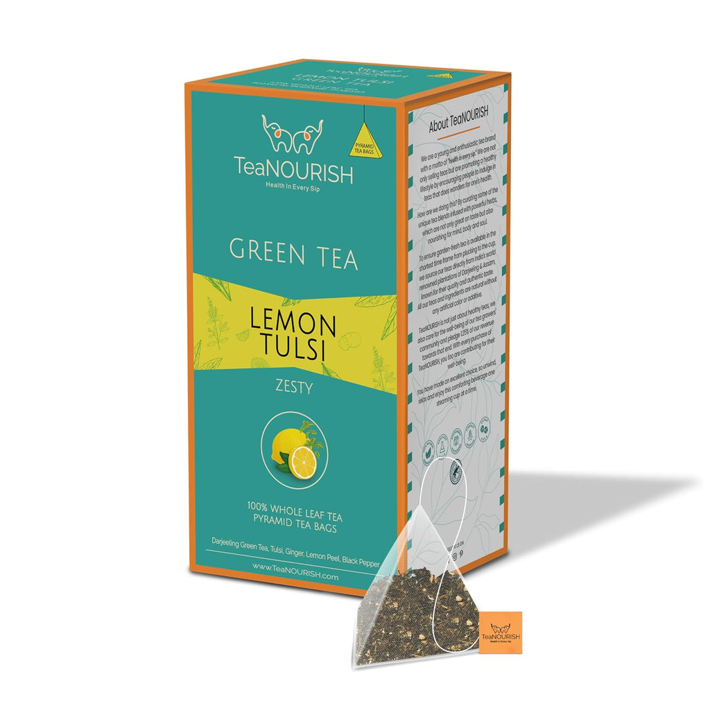 Organic green tea with tulsi
