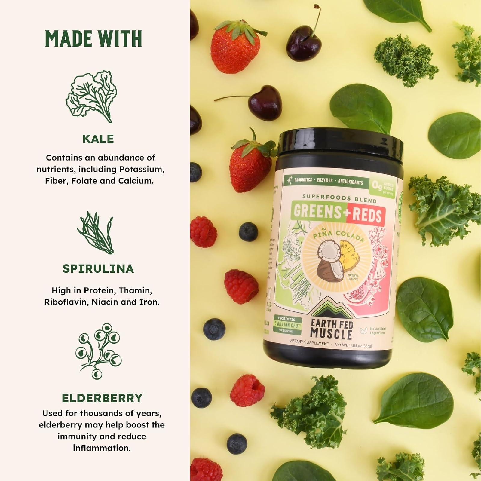 organic greens and reds mix