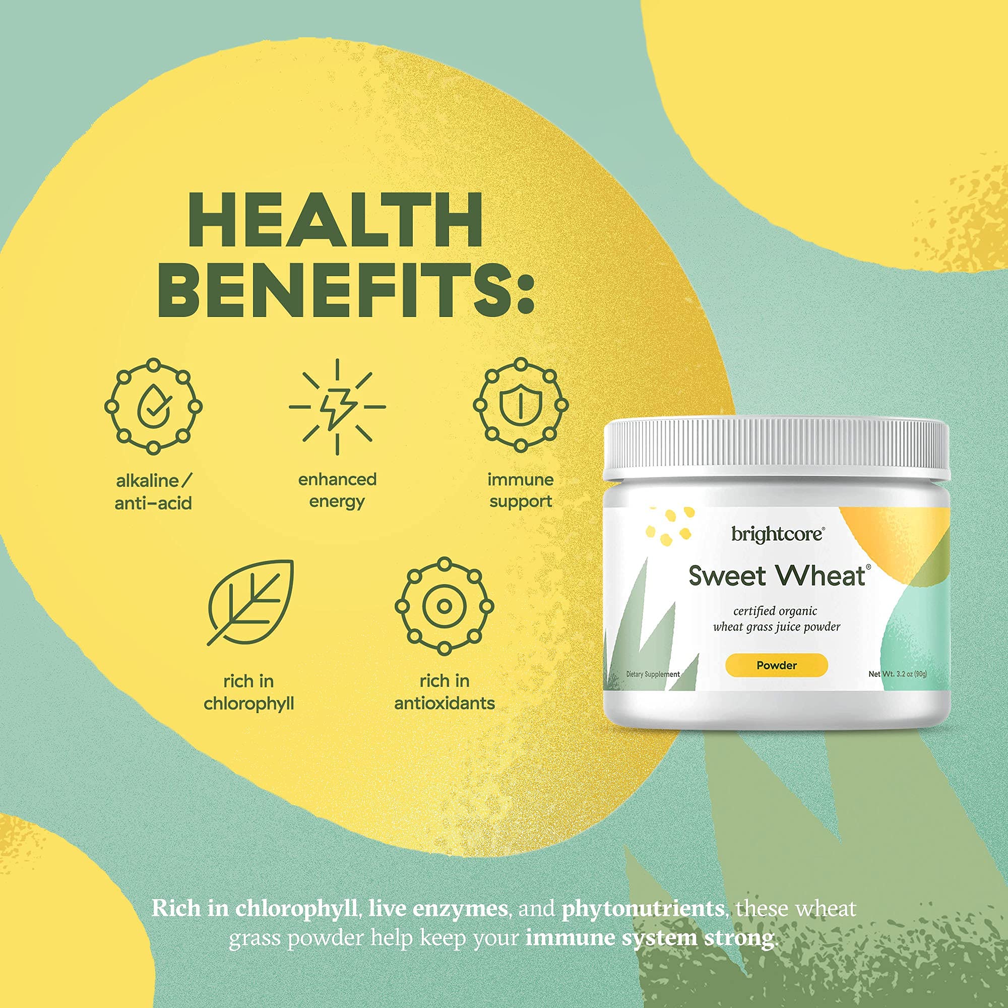 Organic greens for energy boost