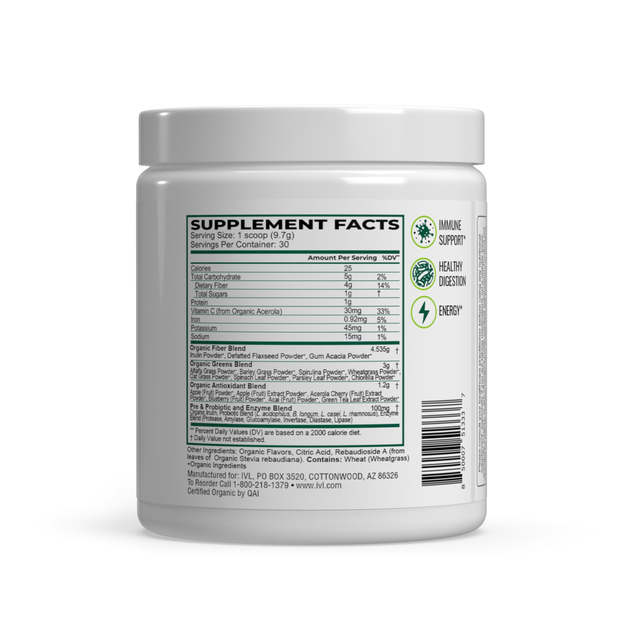 organic greens for gut health