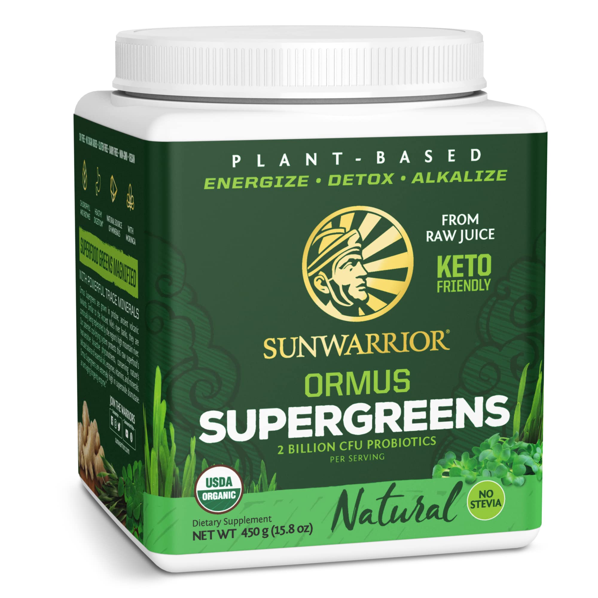 Organic greens for gut health