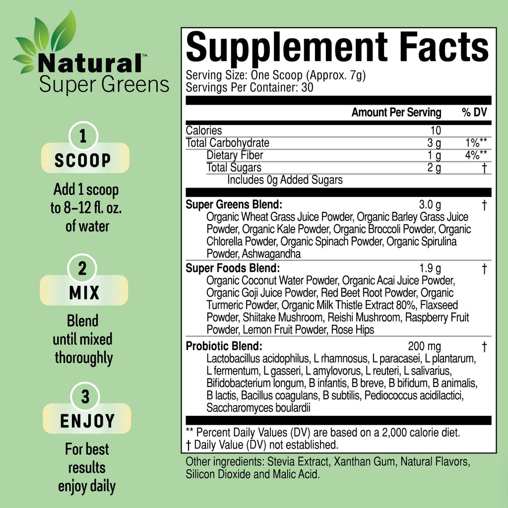 organic greens for healthy lifestyle