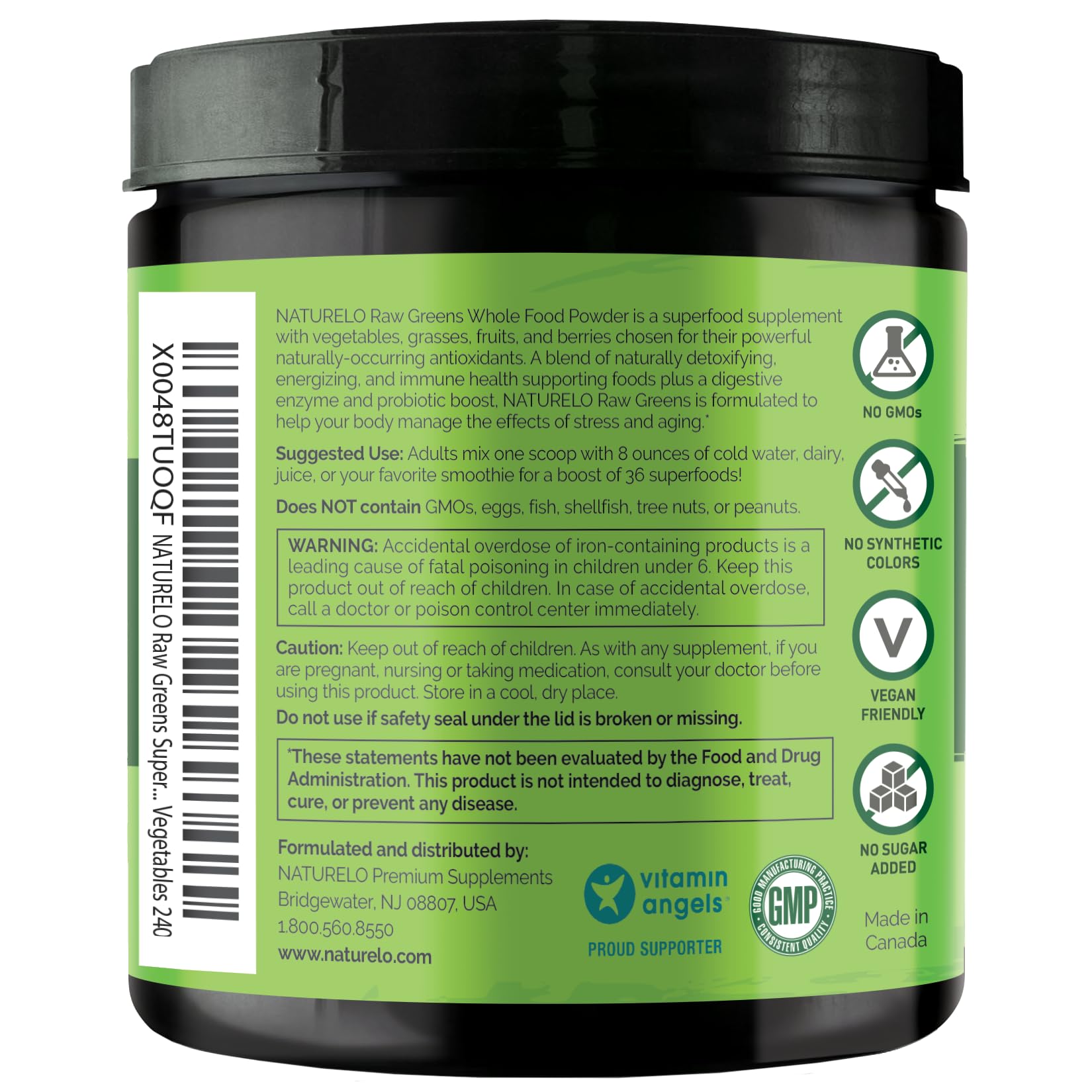 organic greens for nutritional support