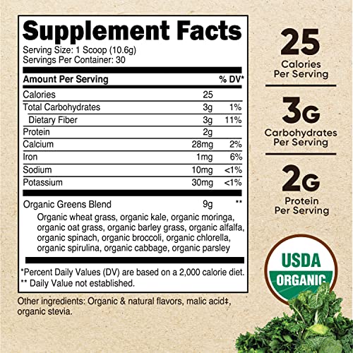 organic greens powder for daily nutrition
