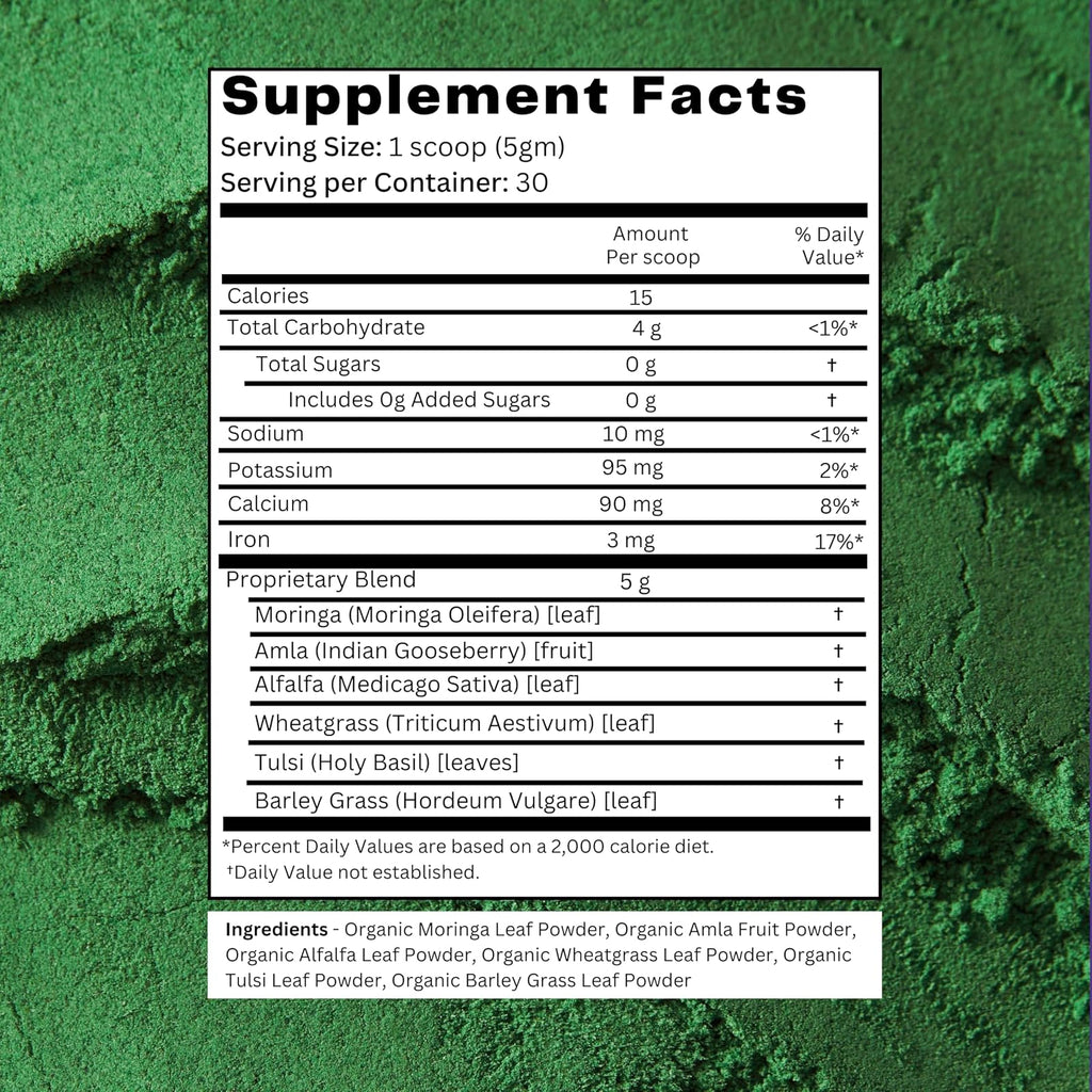 organic greens powder for daily nutrition