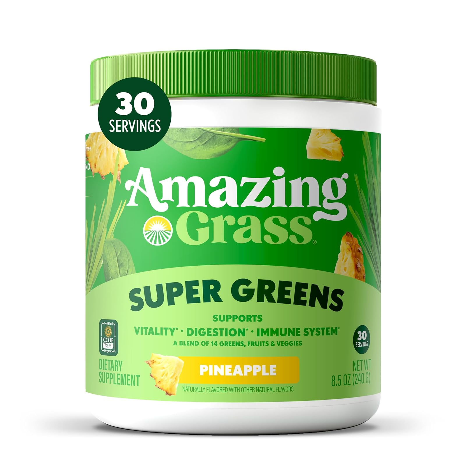 organic greens powder for energy