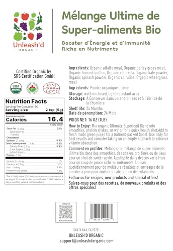 organic greens powder for energy