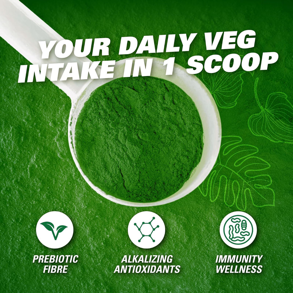 Organic greens powder for energy