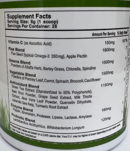 organic greens powder for wellness