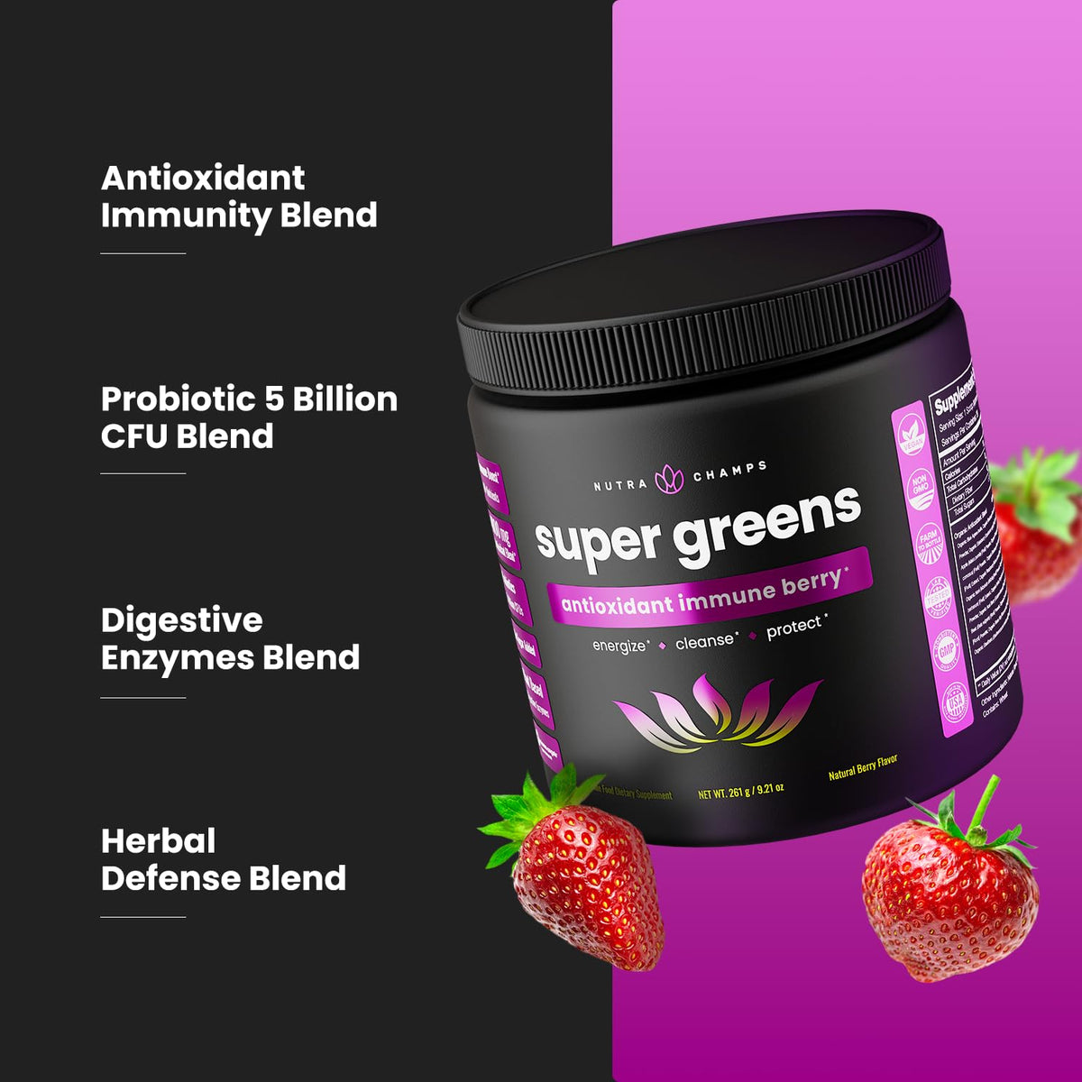 organic greens powders for energy