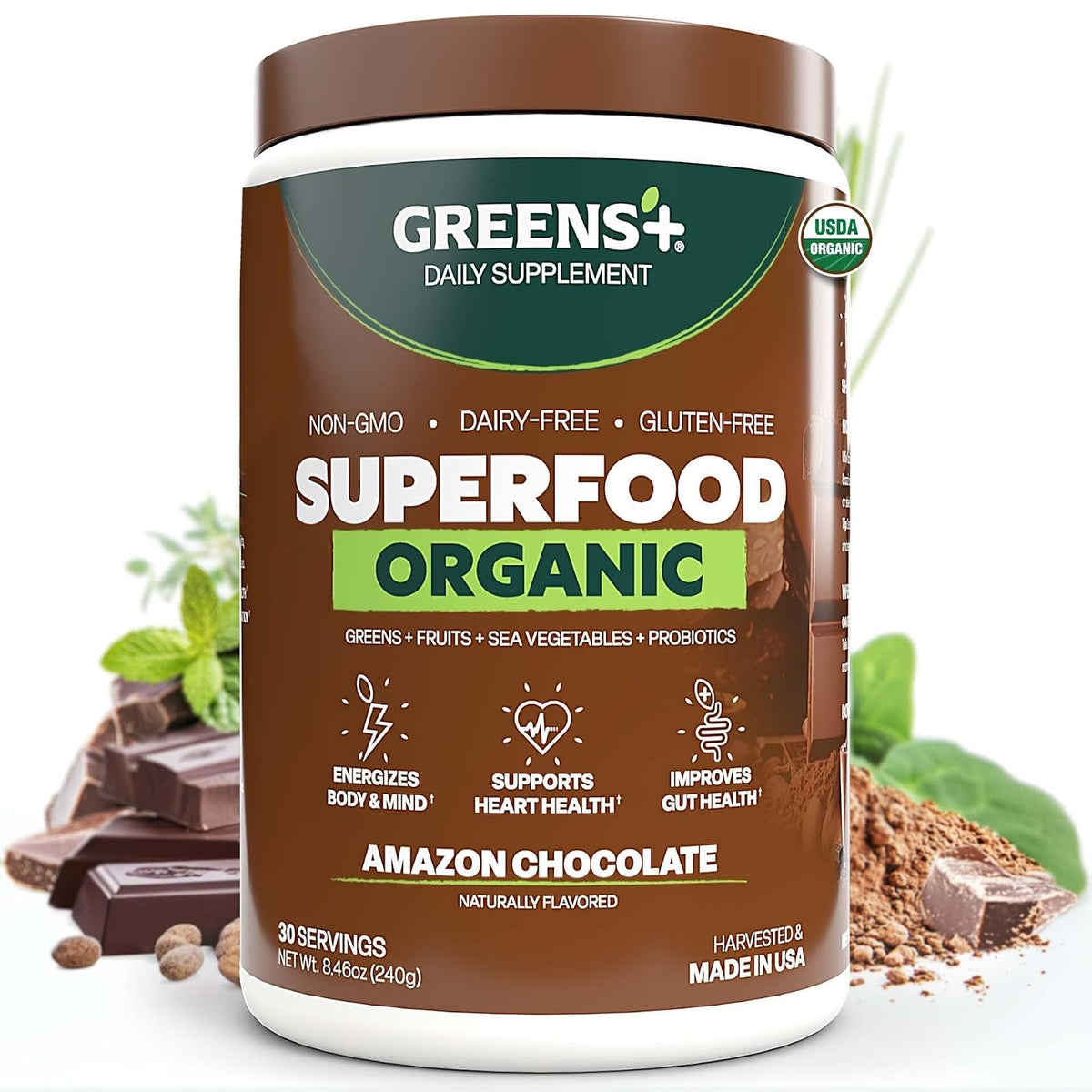 organic greens powders for energy