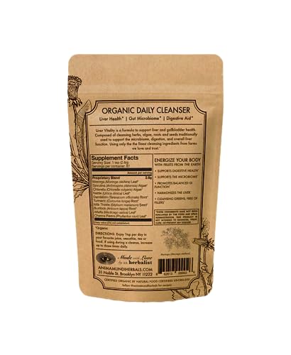 Organic greens powders for energy