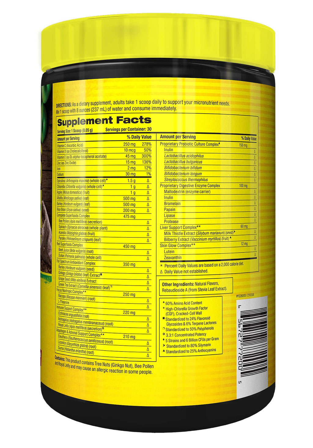 organic greens supplement for health