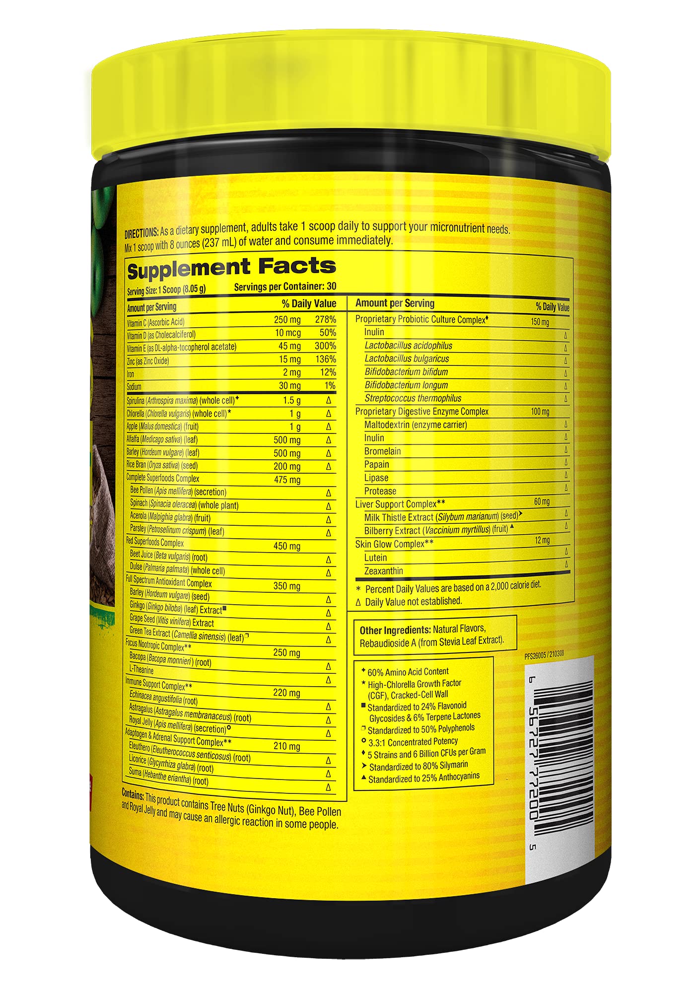 organic greens supplement for health