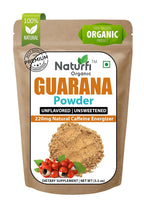 Organic guarana powder for energy