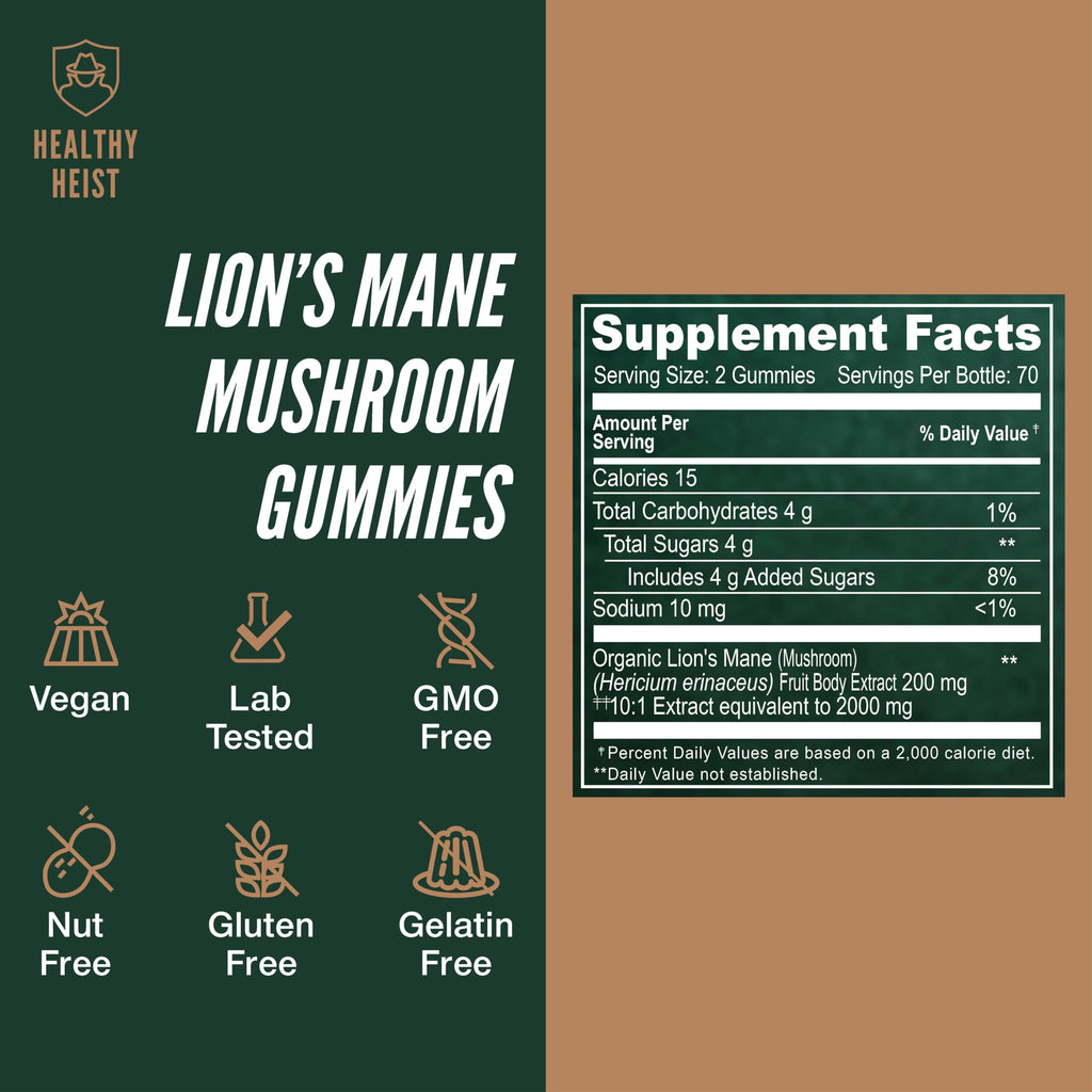 Organic gummies for cognitive function