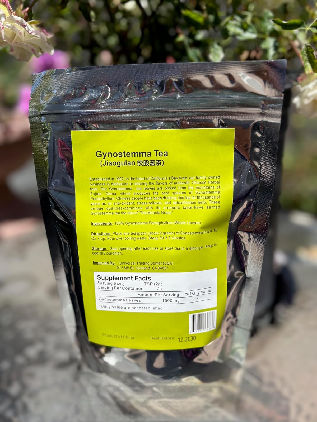Organic Gynostemma infusion for relaxation