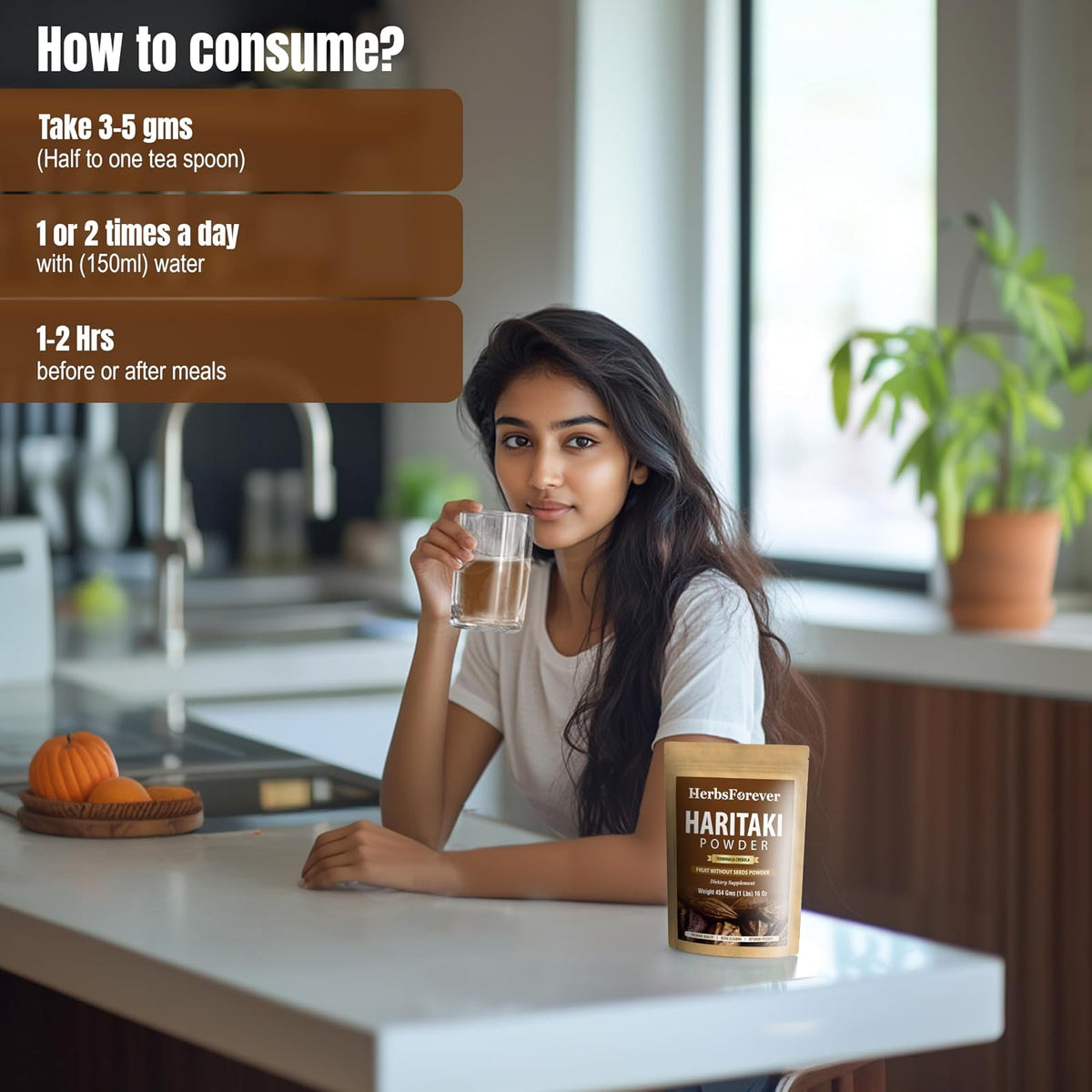 Organic Haritaki powder for wellness