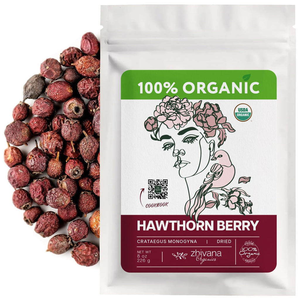organic hawthorn berries herbal tea