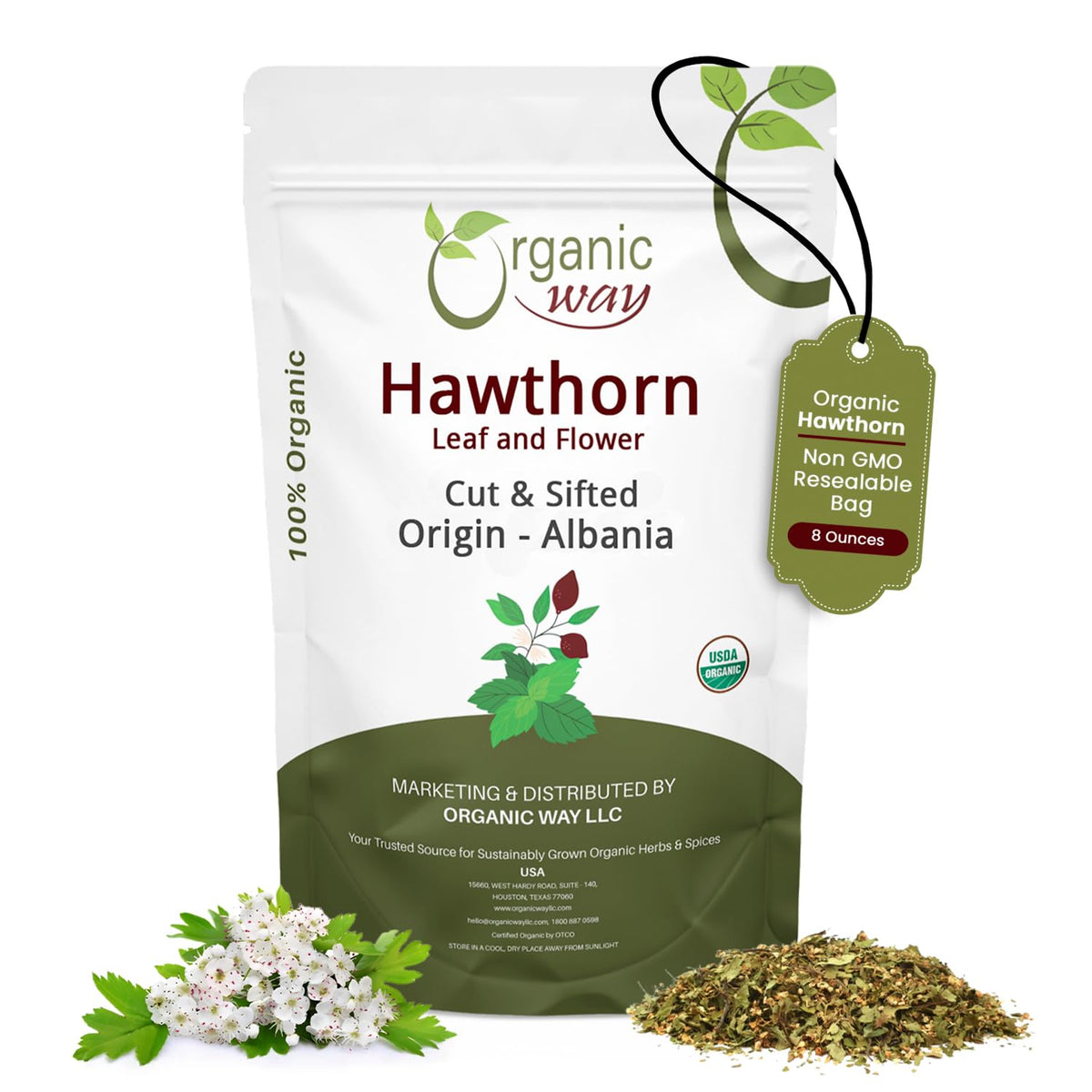organic hawthorn leaf herbal tea